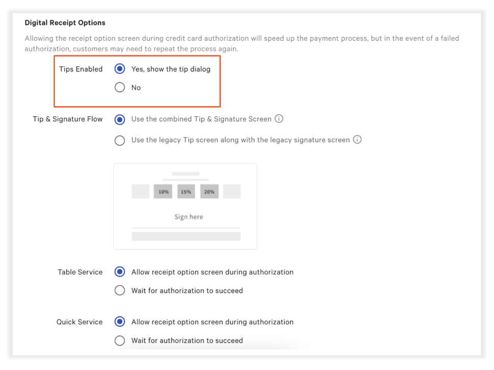 Toast Delivery Services Phone Order Tip Set Up